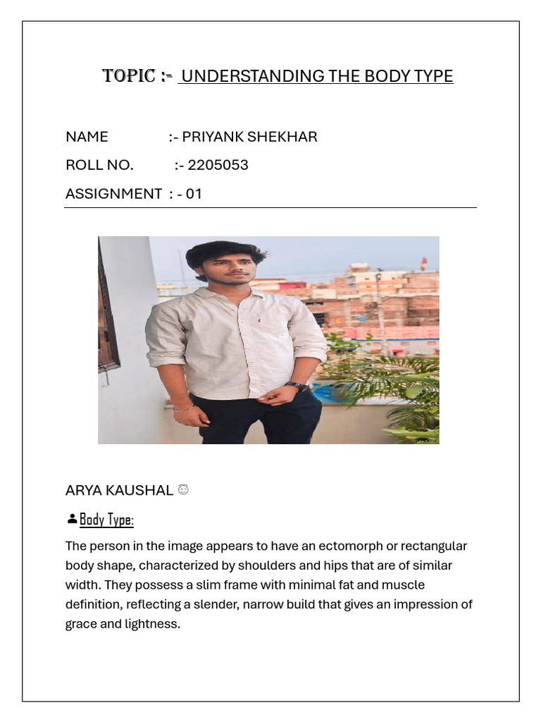 Understanding The Body Type | PDF | Clothing | Lifestyle