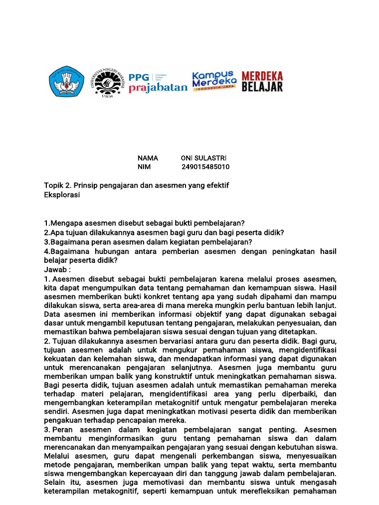 T2 - Eksplorasi Konsep | PDF