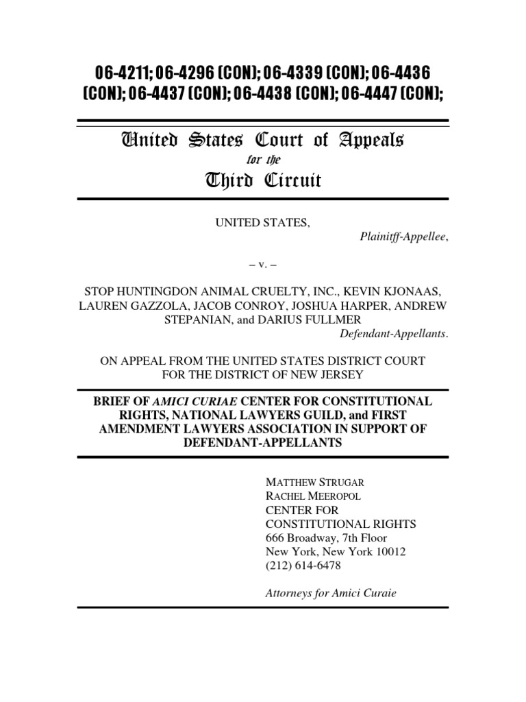 United States Court Of Appeals Third Circuit Pdf First Amendment To