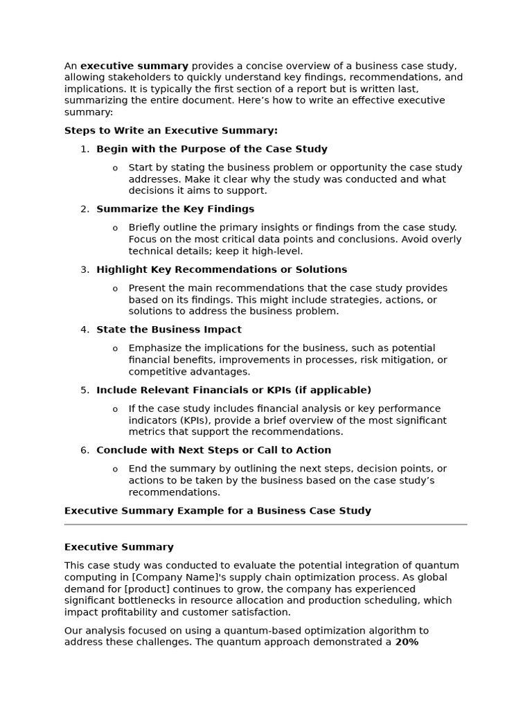 Case Study Topic | PDF