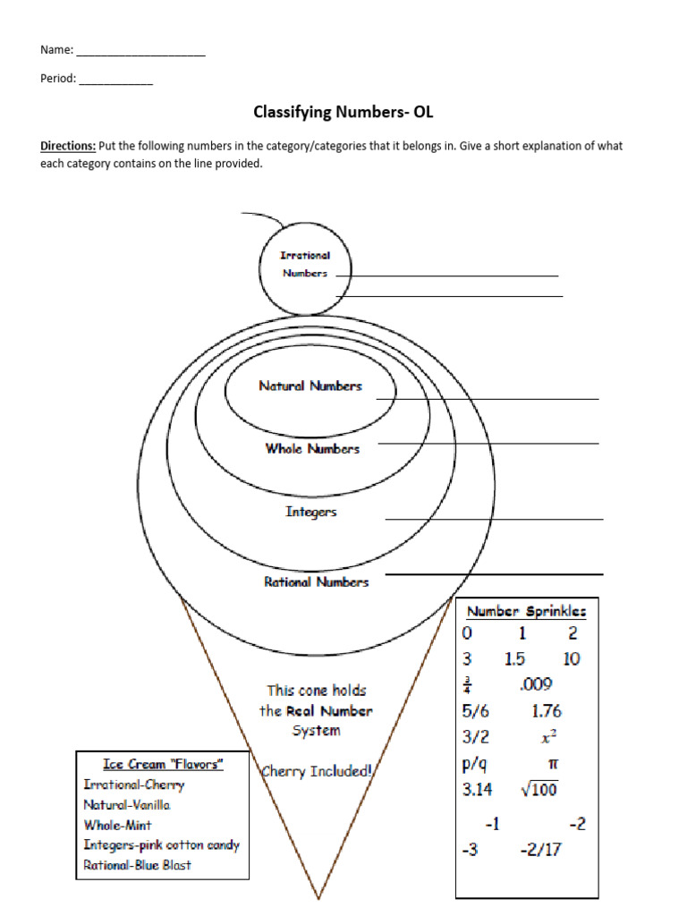 Classifying - numbersOL | PDF