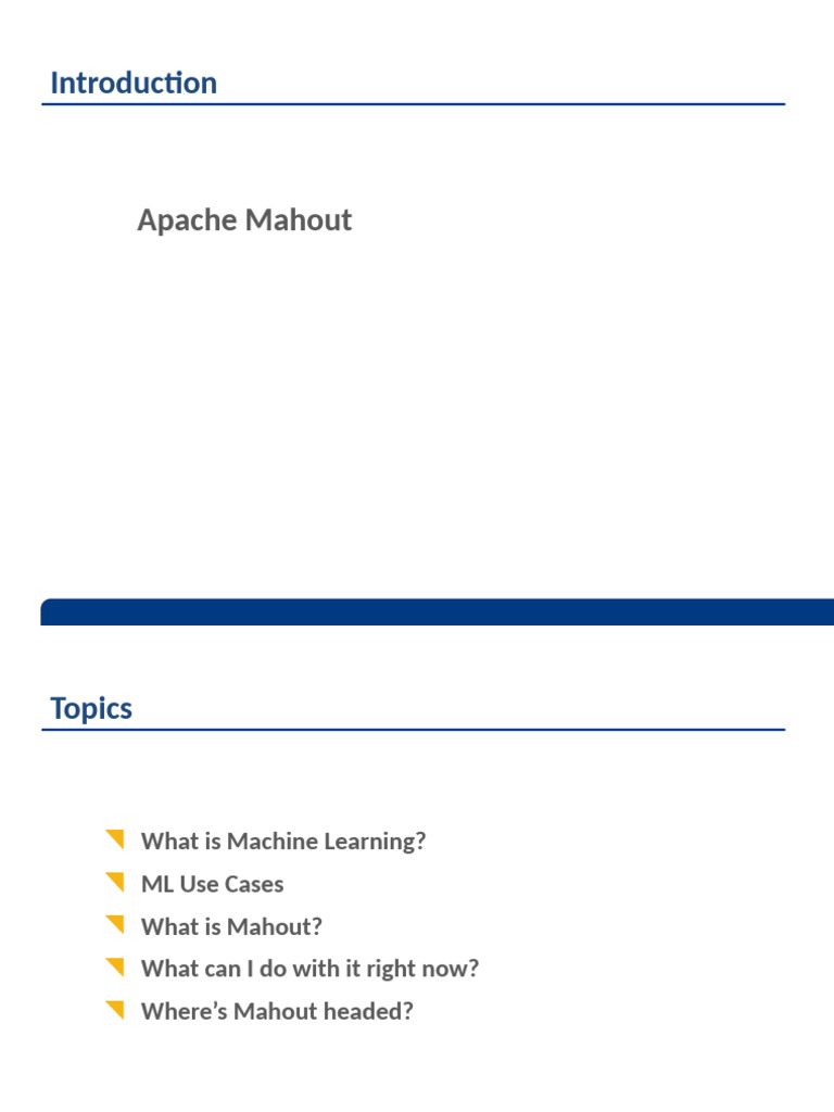 Mahout Introduction | PDF