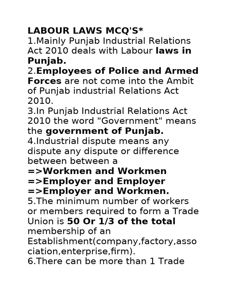 Labour Laws | PDF