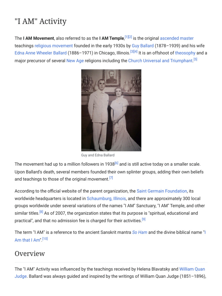 I AM - Activity - Wikipedia | PDF