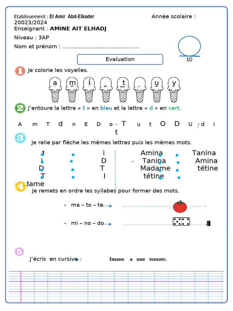Evaluation-3Ap-s1et 2 | PDF
