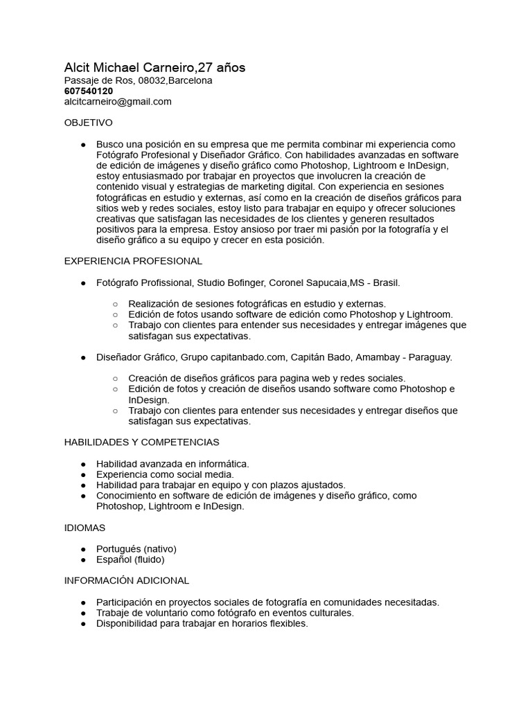 CV - Alcit Michael Carneiro | PDF