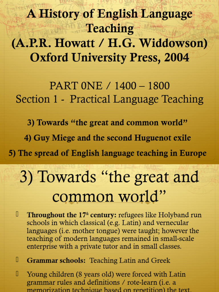 A History of English Language Teaching | PDF