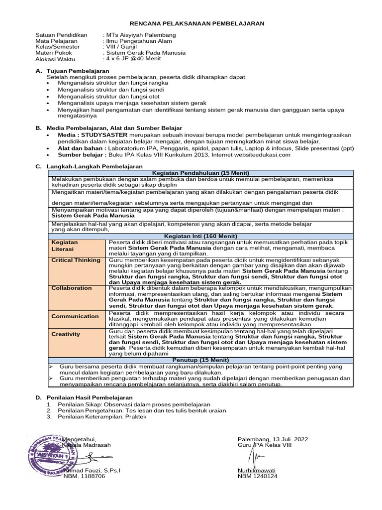 RPP Ipa Ganjil | PDF