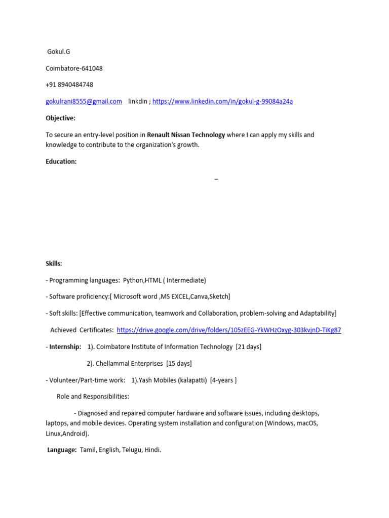 47 - Gokul G-1 | PDF