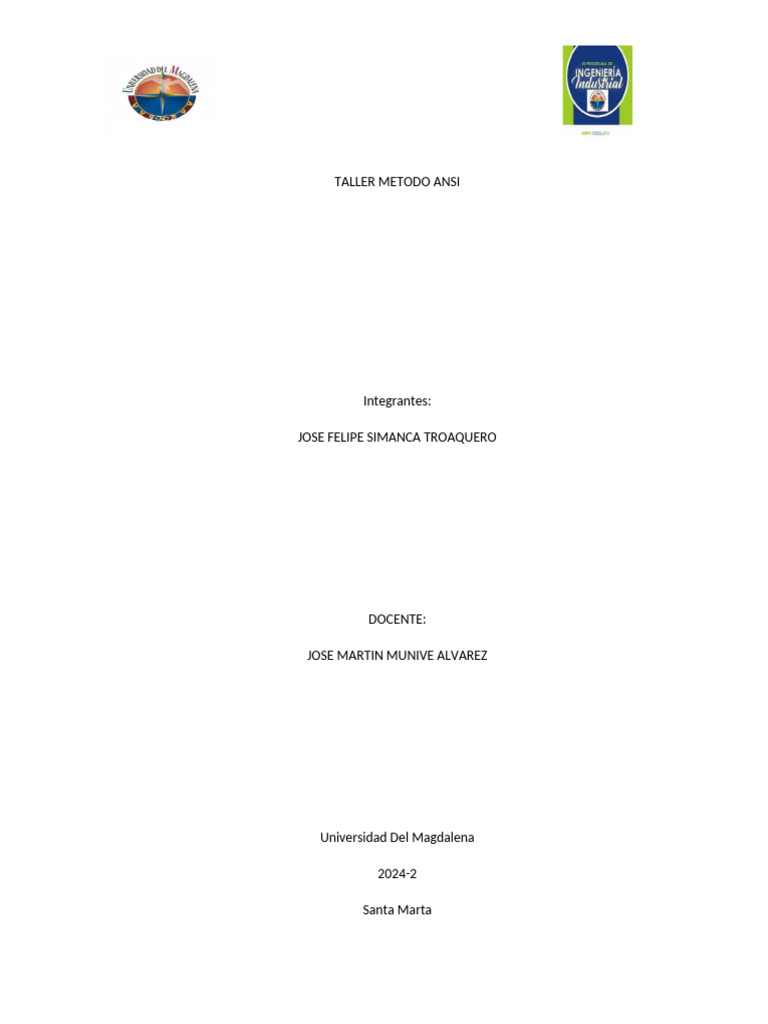 Taller Metodo Ansi | PDF