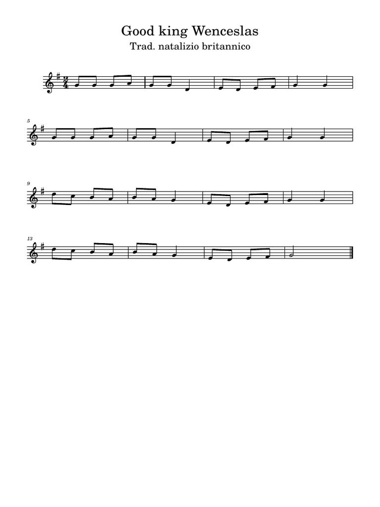 Good King Wenceslas | PDF