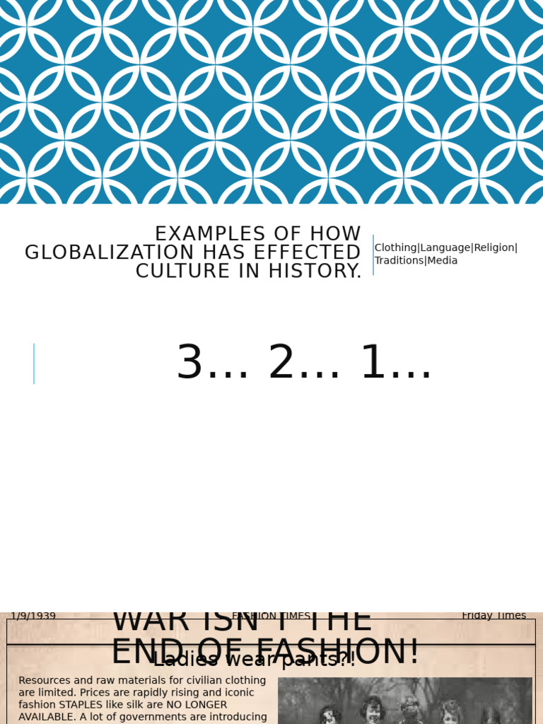 Examples of How Globalization Has Effected Culture in History | PDF