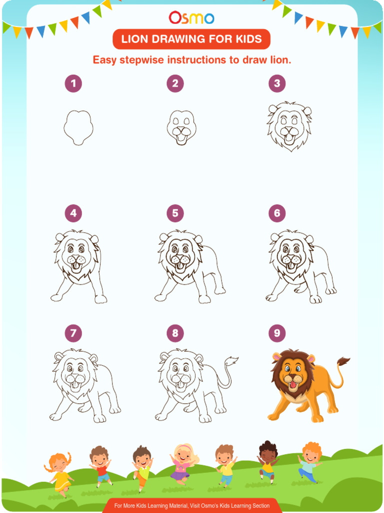 Lion Drawing for Kids | PDF