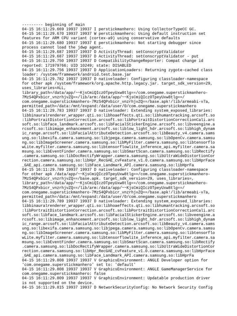 Mod Menu Log - Com - Onegame.superstickmanhero | PDF