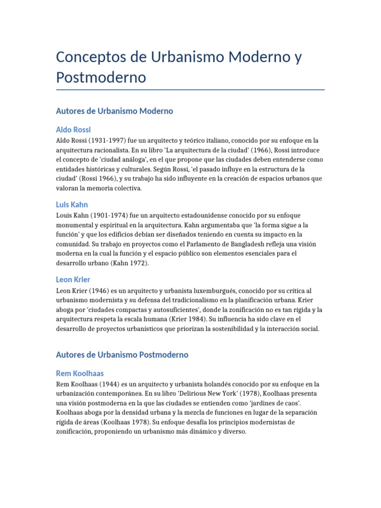 Conceptos Urbanismo Brayan Stiven Herrera | PDF