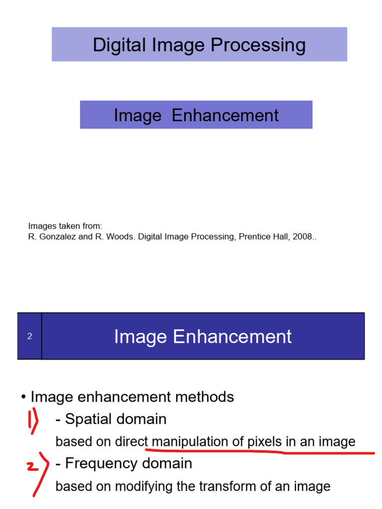 Lecture5 ImageEnhancement | PDF