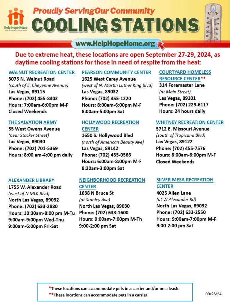 Clark County Cooling Stations | PDF