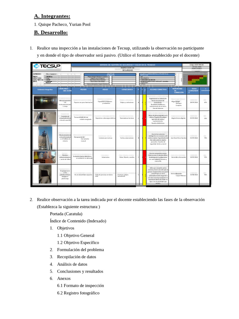 Taller 03 - Identificación de Peligros y Riesgos | PDF