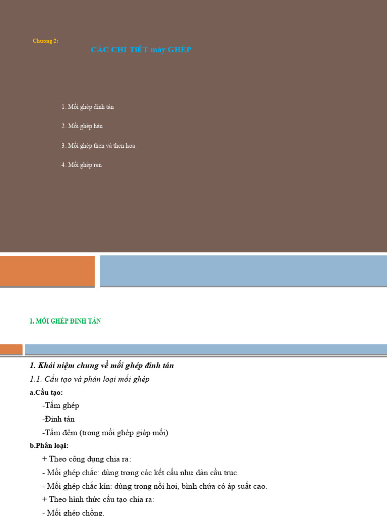 (123doc) Dai Cuong Ve Thiet Ke May Va Chi Tiet May Chuong 2 Cac Chi Tiet May Ghep | PDF