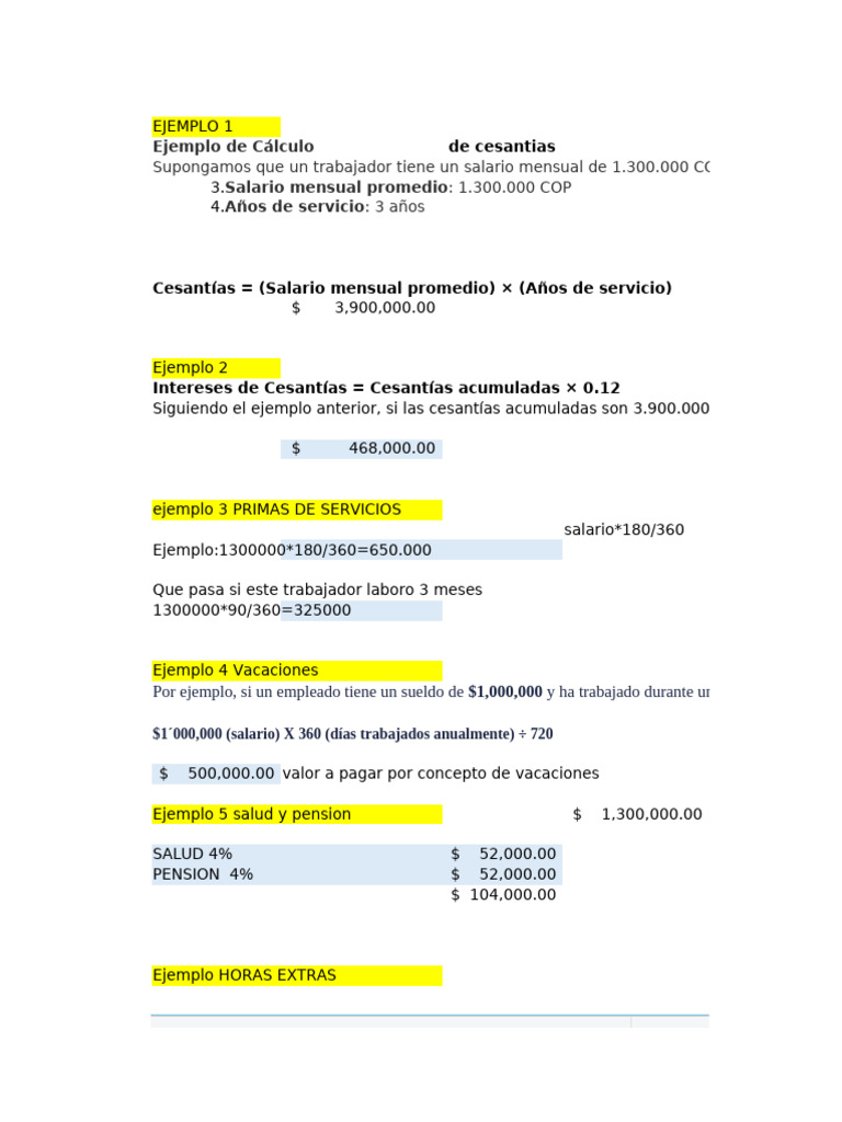 Ejemplo de Nomina | PDF