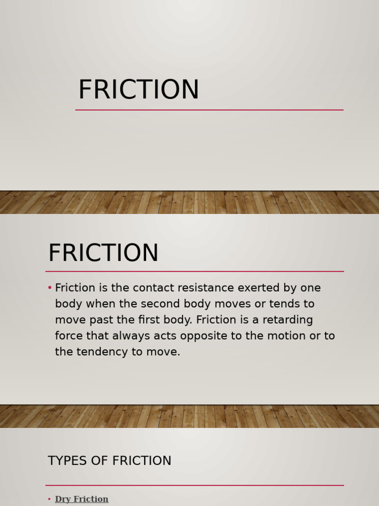 LECTURE 4 (Friction) | PDF