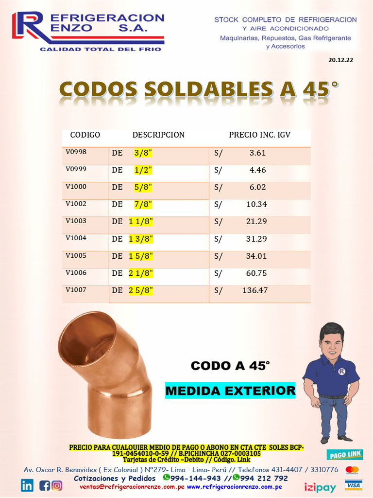 Codos Soldables A 45° - 20.12.22 | PDF