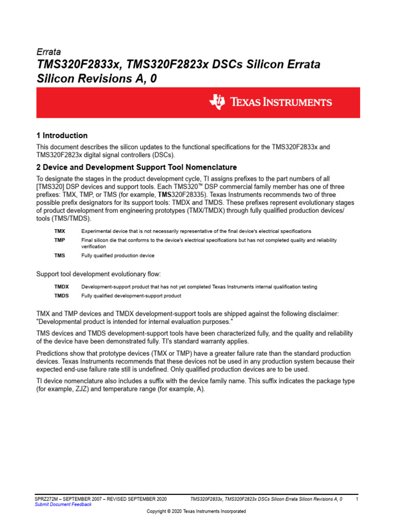 Tms320f28335 Silicon Erata | PDF