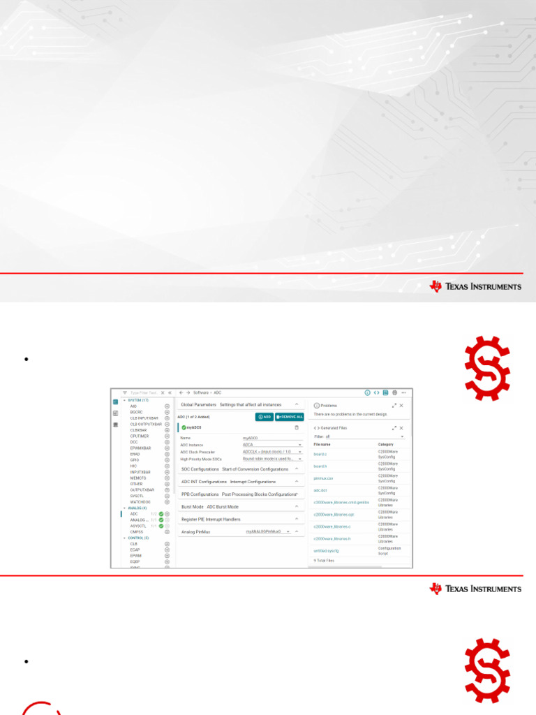 C2000 SysConfig Slide | PDF