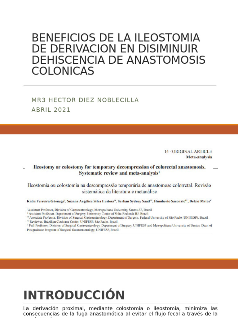 Beneficios de La Ileostomia | PDF