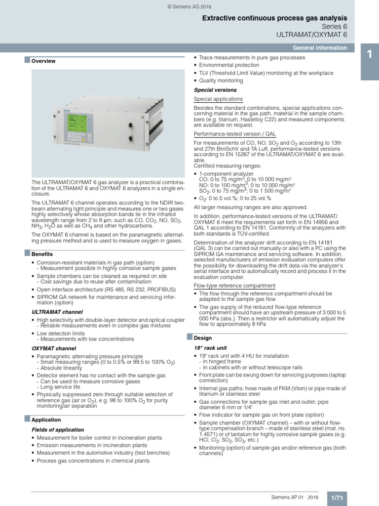 Catalog AP 01 - ULTRAMAT OXYMAT 6 | PDF