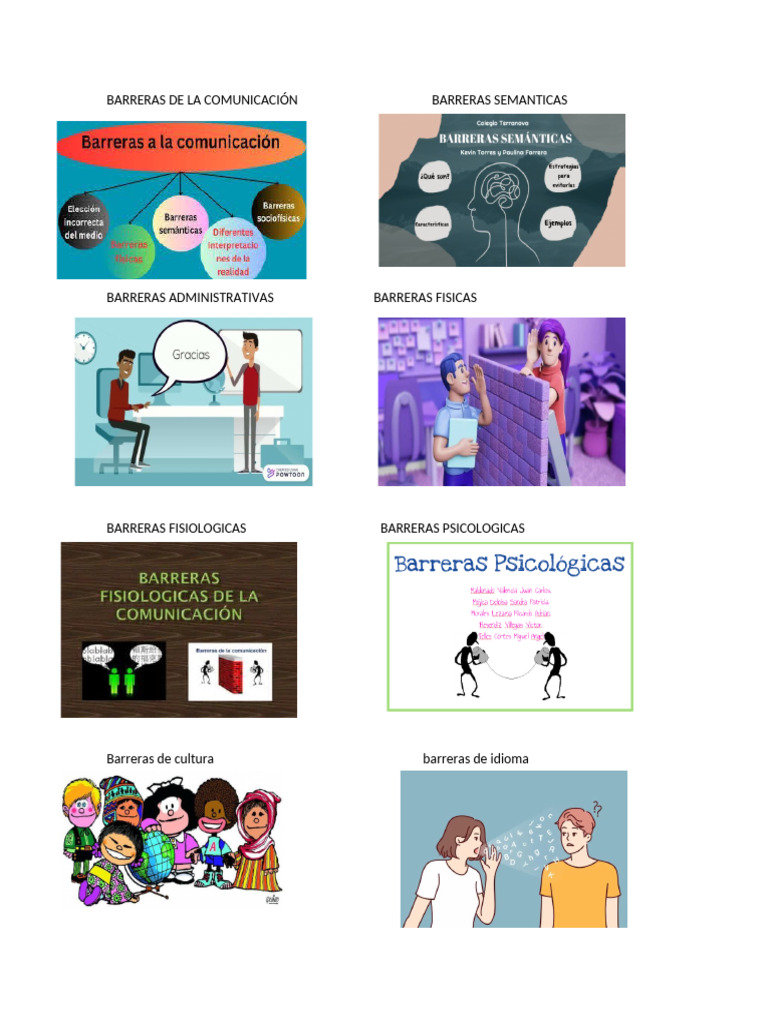 BARRERAS DE LA COMUNICACIÓN BARRERAS SEMANTICAS | PDF