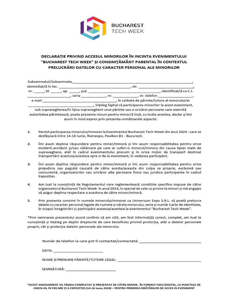 2024 - Declaratie - Conditie de Participare | PDF