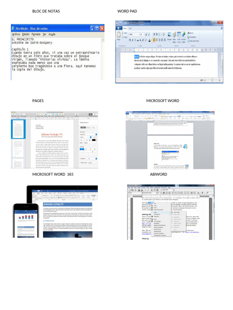 BLOC DE NOTAS WORD PAD | PDF