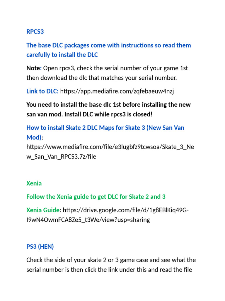 Installing DLC for all platforms | PDF