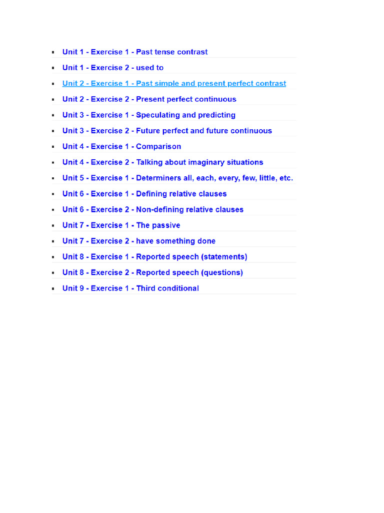 Grammar Lessons Intermediate | PDF