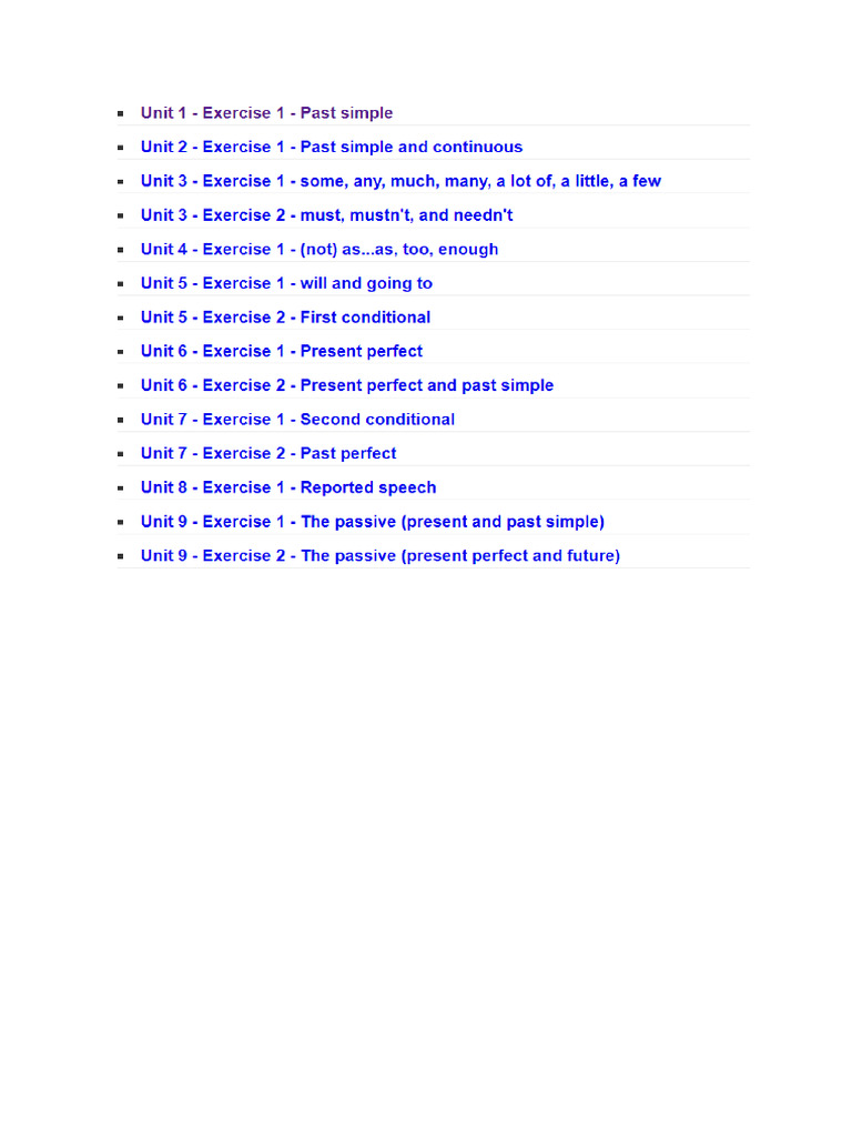 Grammar Lessons Pre-Intermediate | PDF