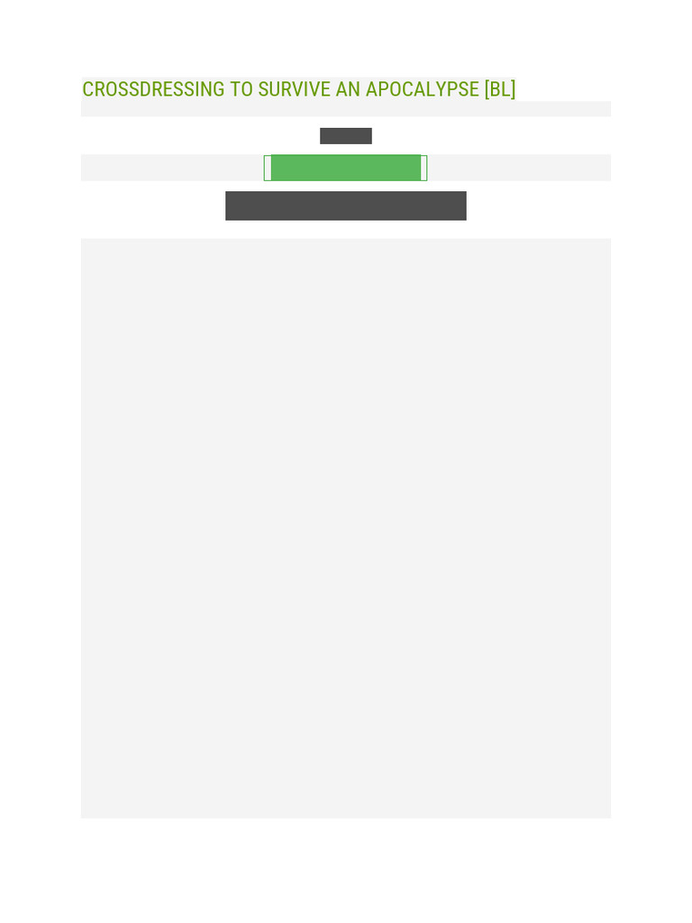 Crossdressing To Survive An Apocalypse | PDF