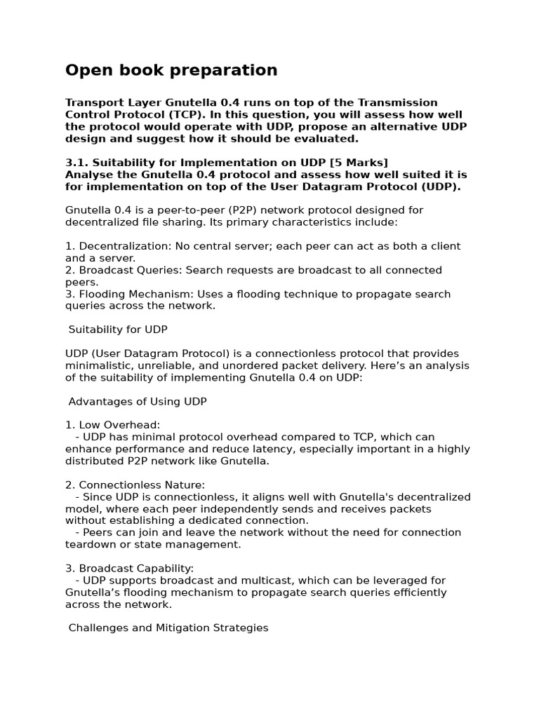 Open Book Preparation | PDF