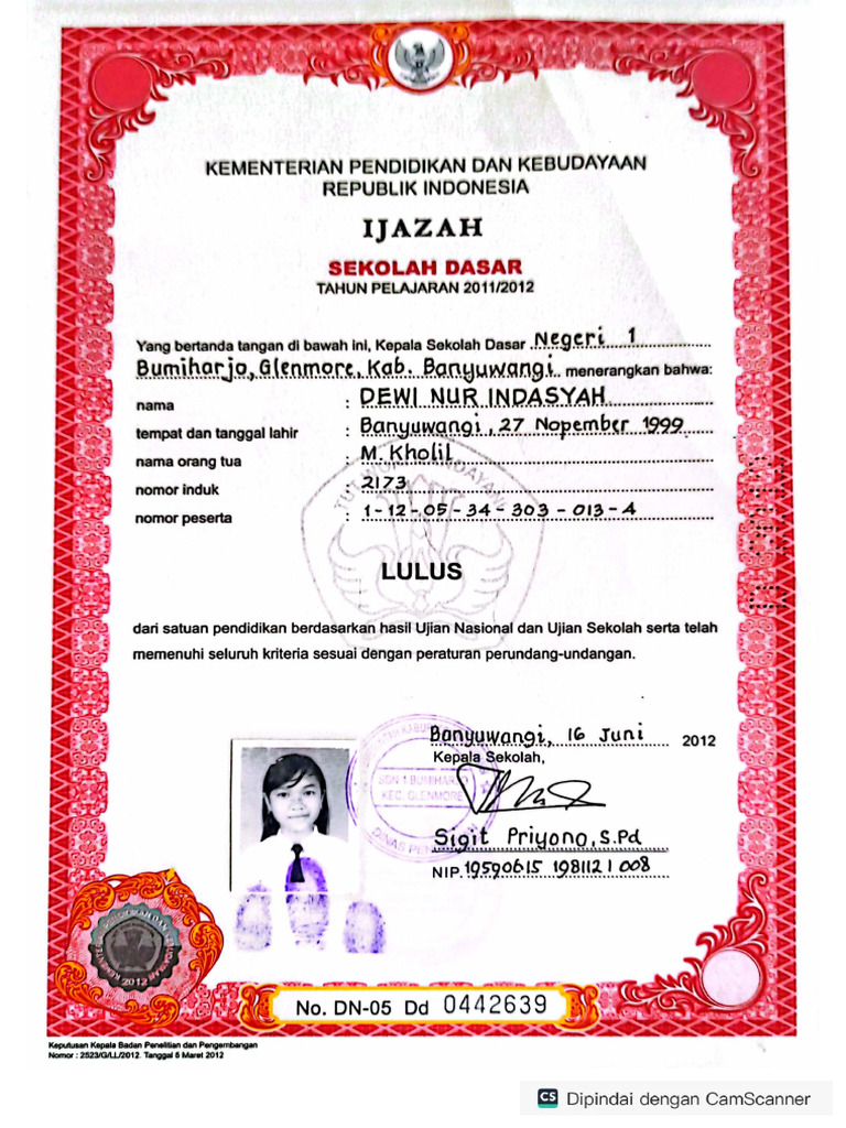 ijazah sd | PDF