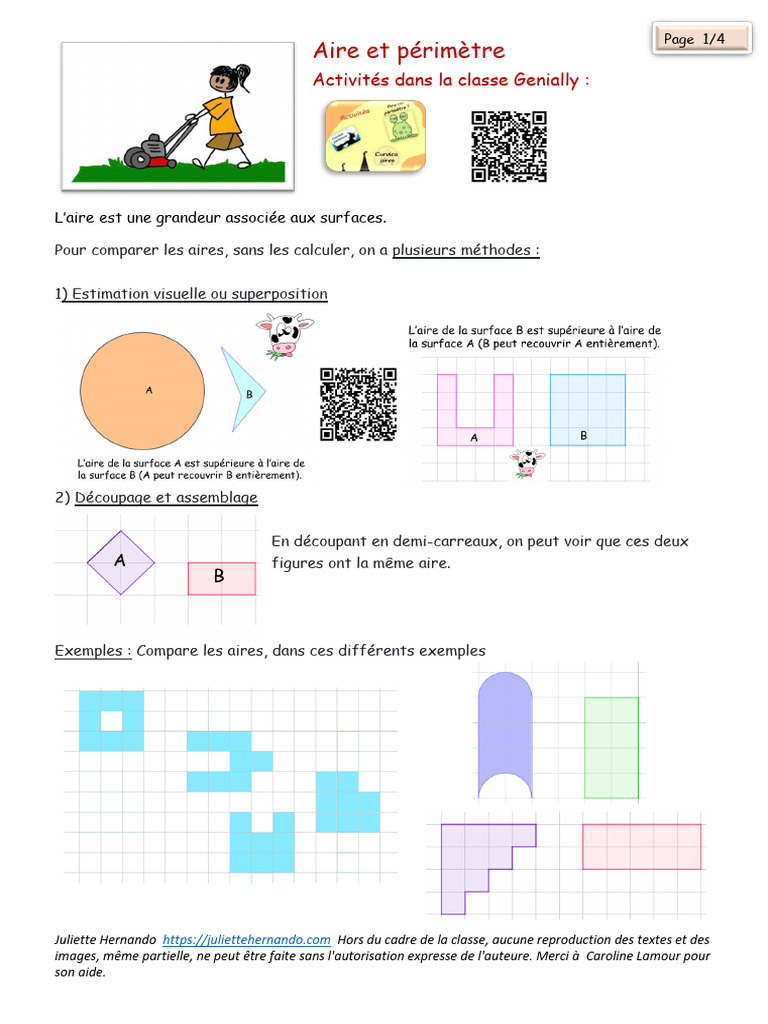 Cours Aire Perimetre | PDF