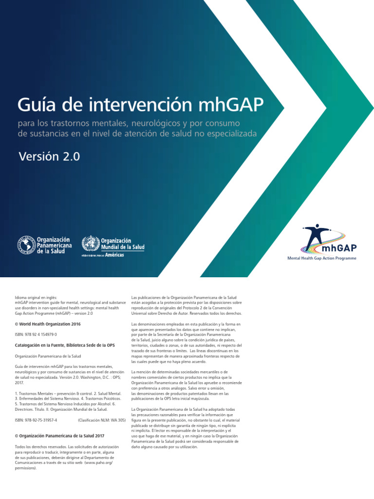 Guía de Intervención MhGAP. Versión 2.0 | PDF