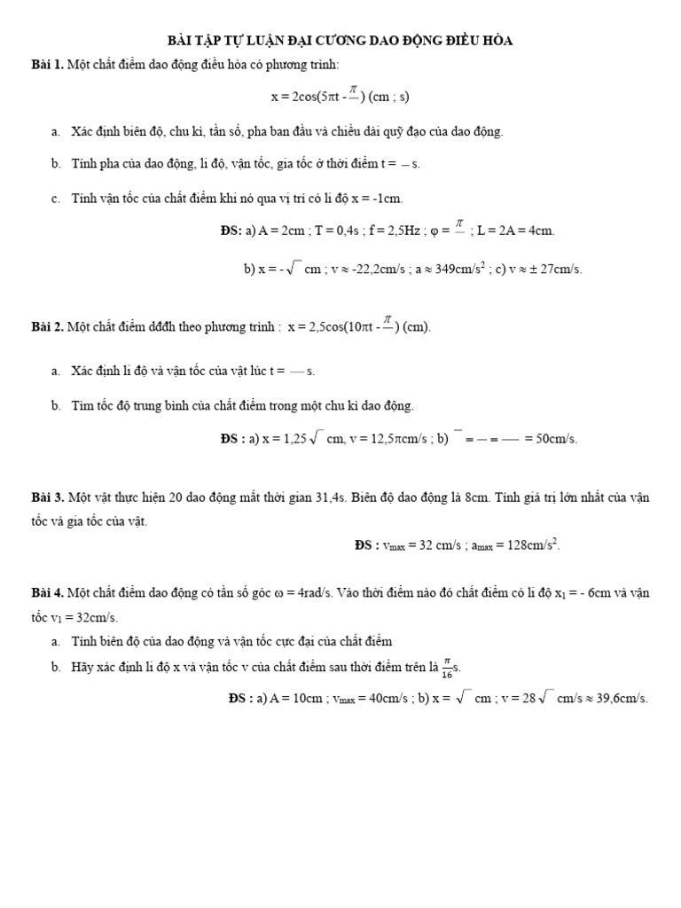 BT DAI CUONG DAO DONG DIEU HOA | PDF