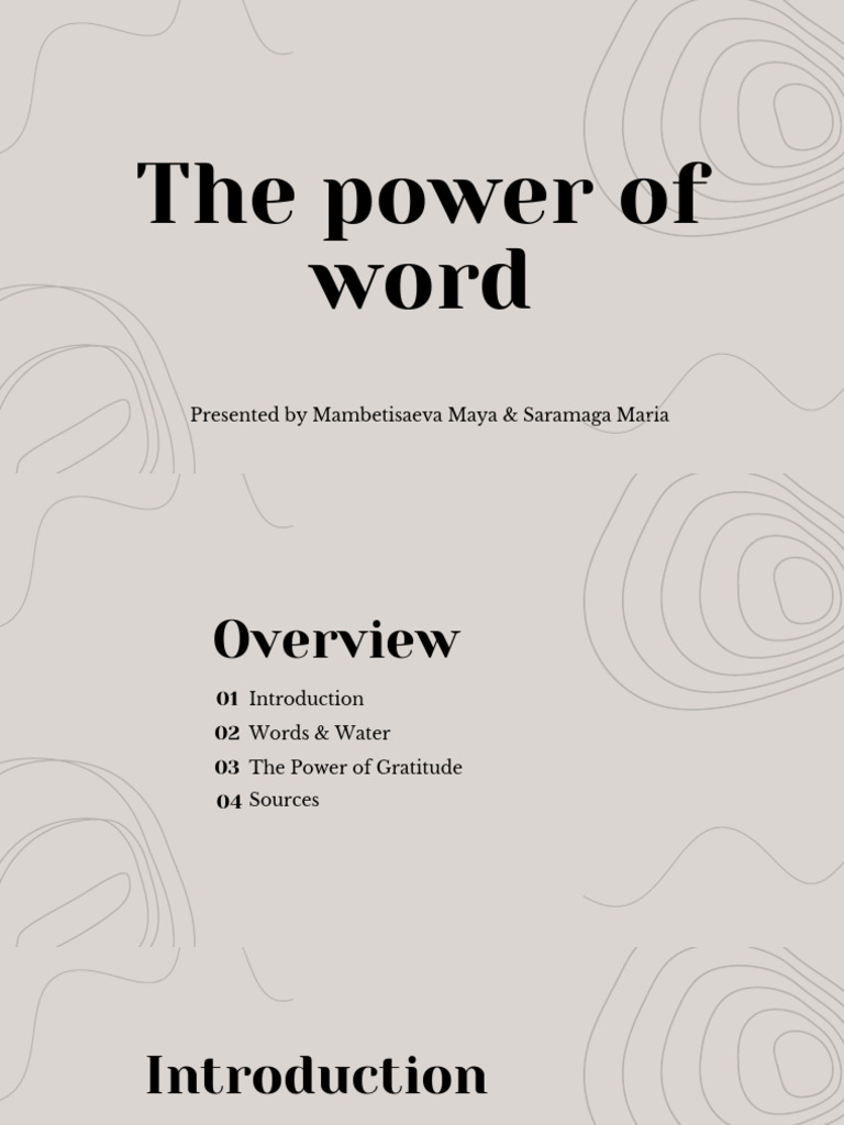 The Power of Word | PDF