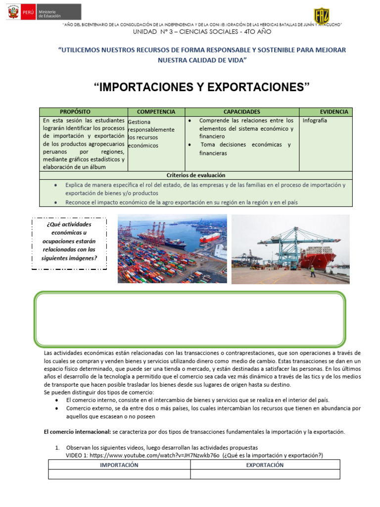 SES 2 IMPORT Y EXPORTACIONES | PDF