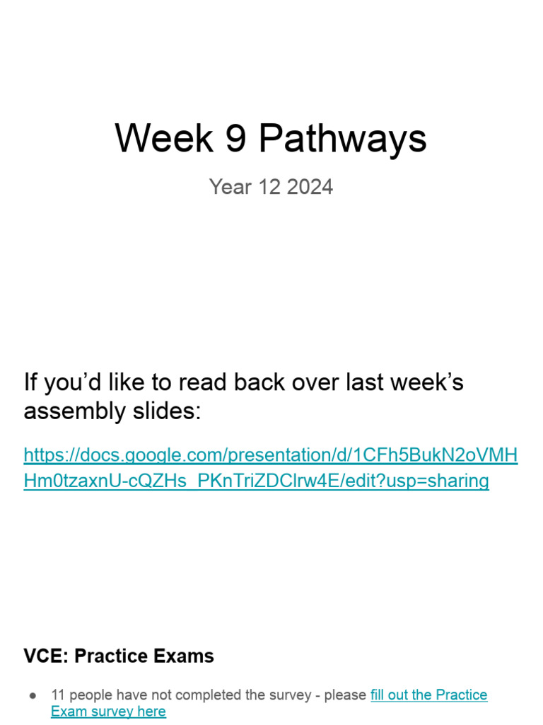 Term 3 Week 9 Year 12 Notices | PDF