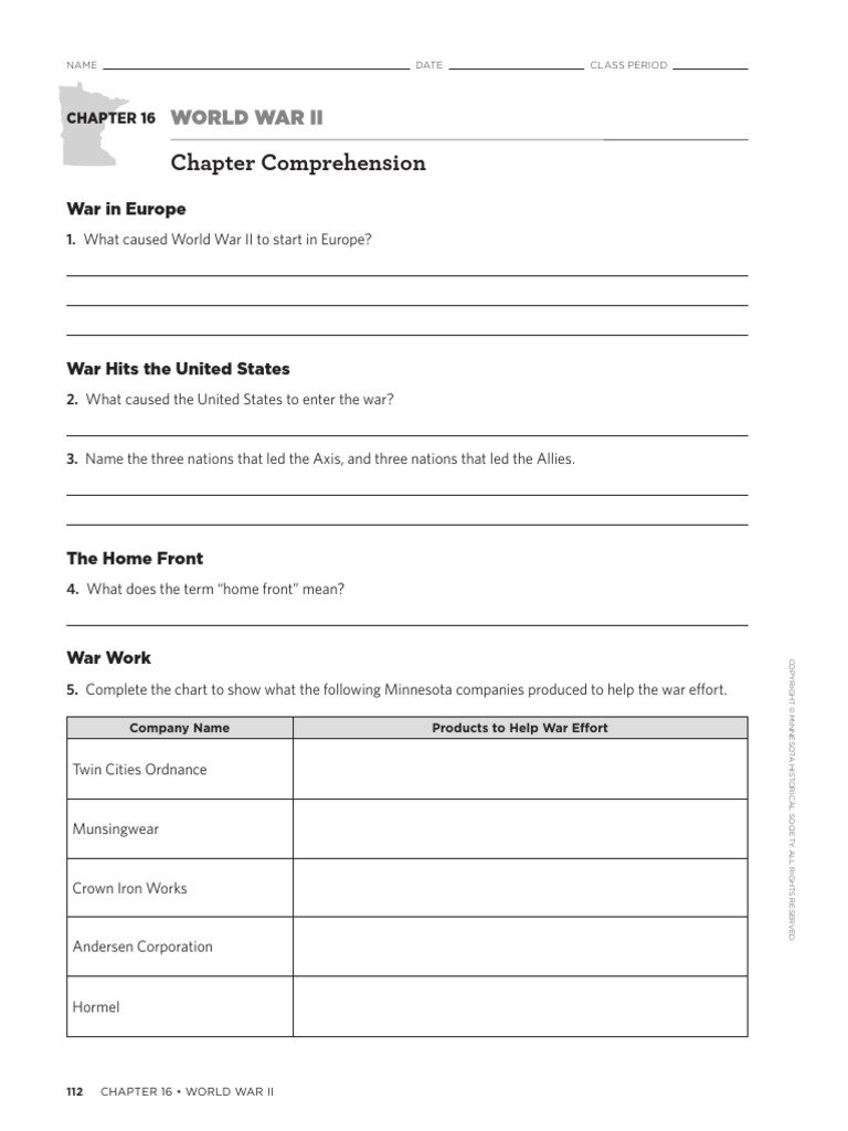 Chapter 16 Assignment | PDF