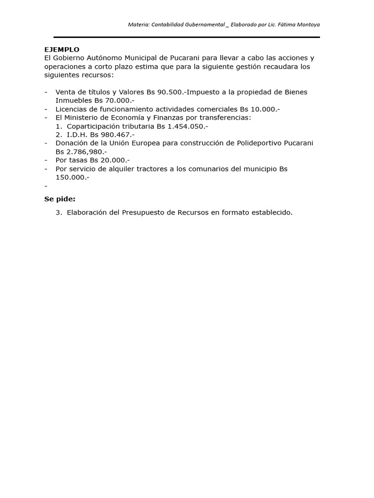 Ppto. Recursos | PDF