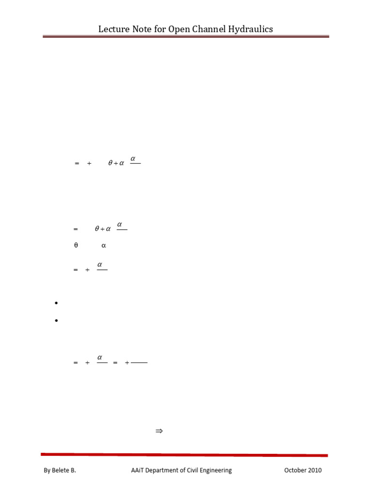 Lecture Note CH 2 Energy Depth Relationship | PDF