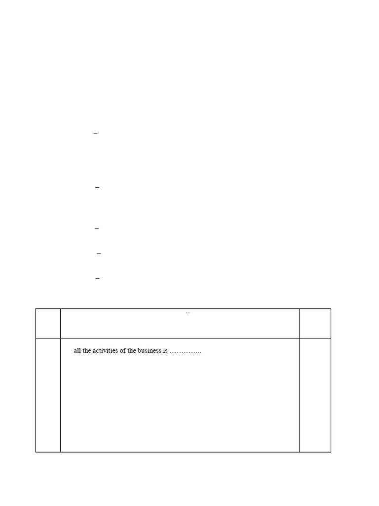Sample Question Paper Business Studies (215) : Ques. 1 To 20 Are Mcqs ...