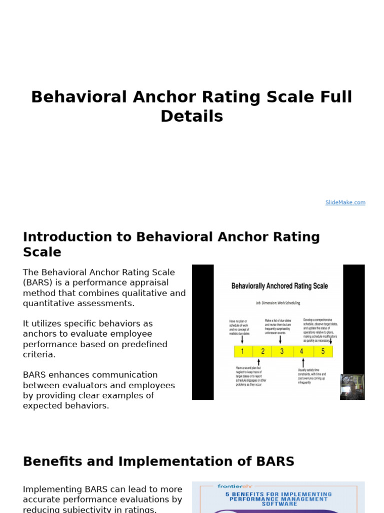 Behavioral Anchor Rating Scale Full Details | PDF